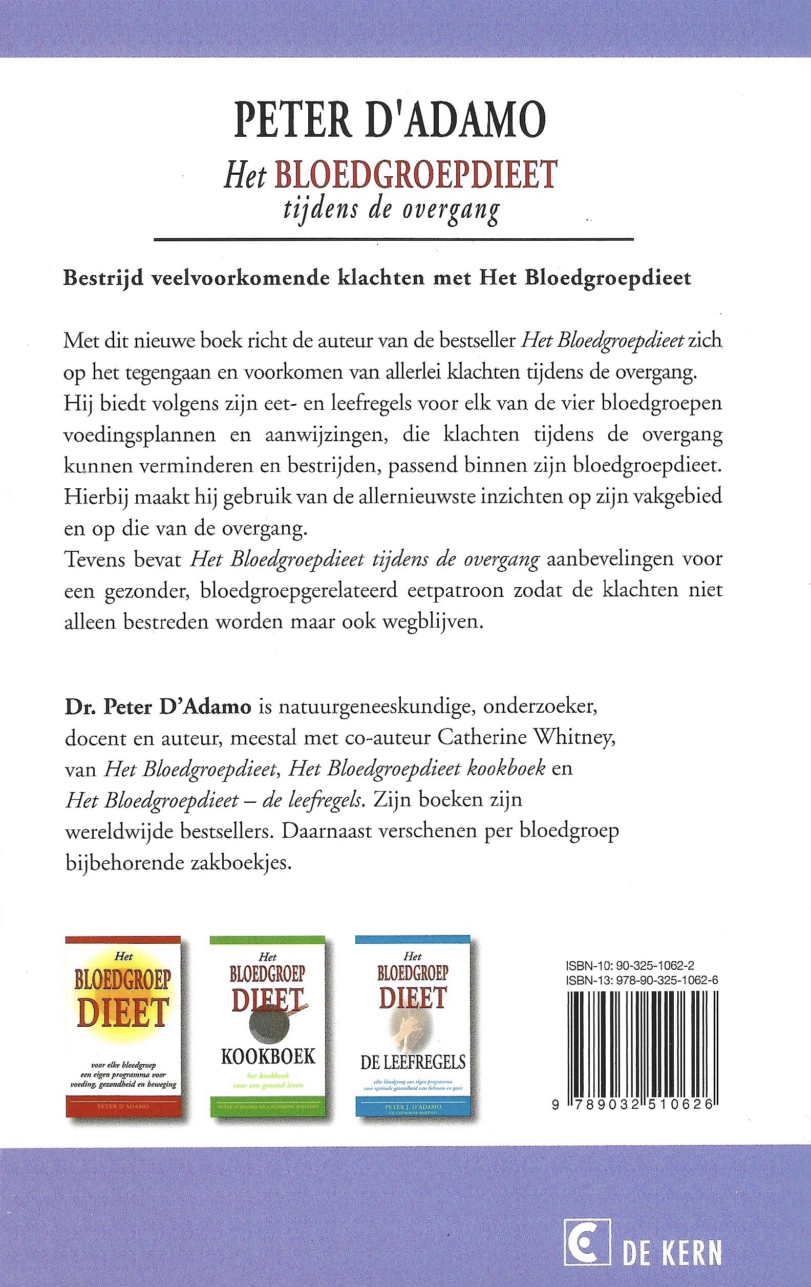 Het Bloedgroepdieet tijdens de overgang – Peter D’Adamo & Catherine Whitney – Book Princess